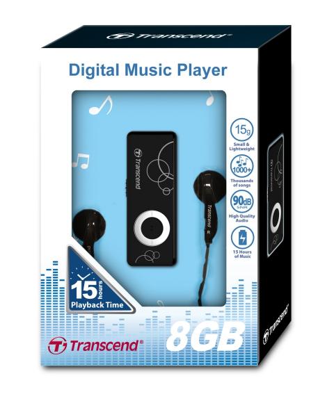 8GB Transcend MP300 Digital Music Player (Black)