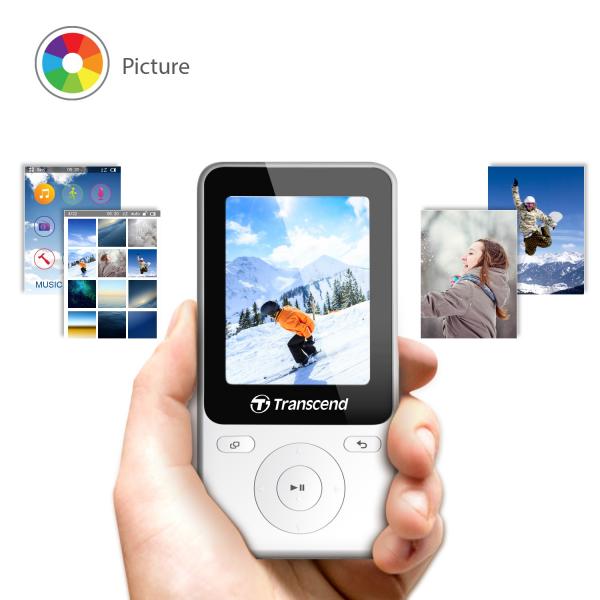 8GB Transcend MP710 Digital Music Player w/ FM Radio, G-Sensor Step ...