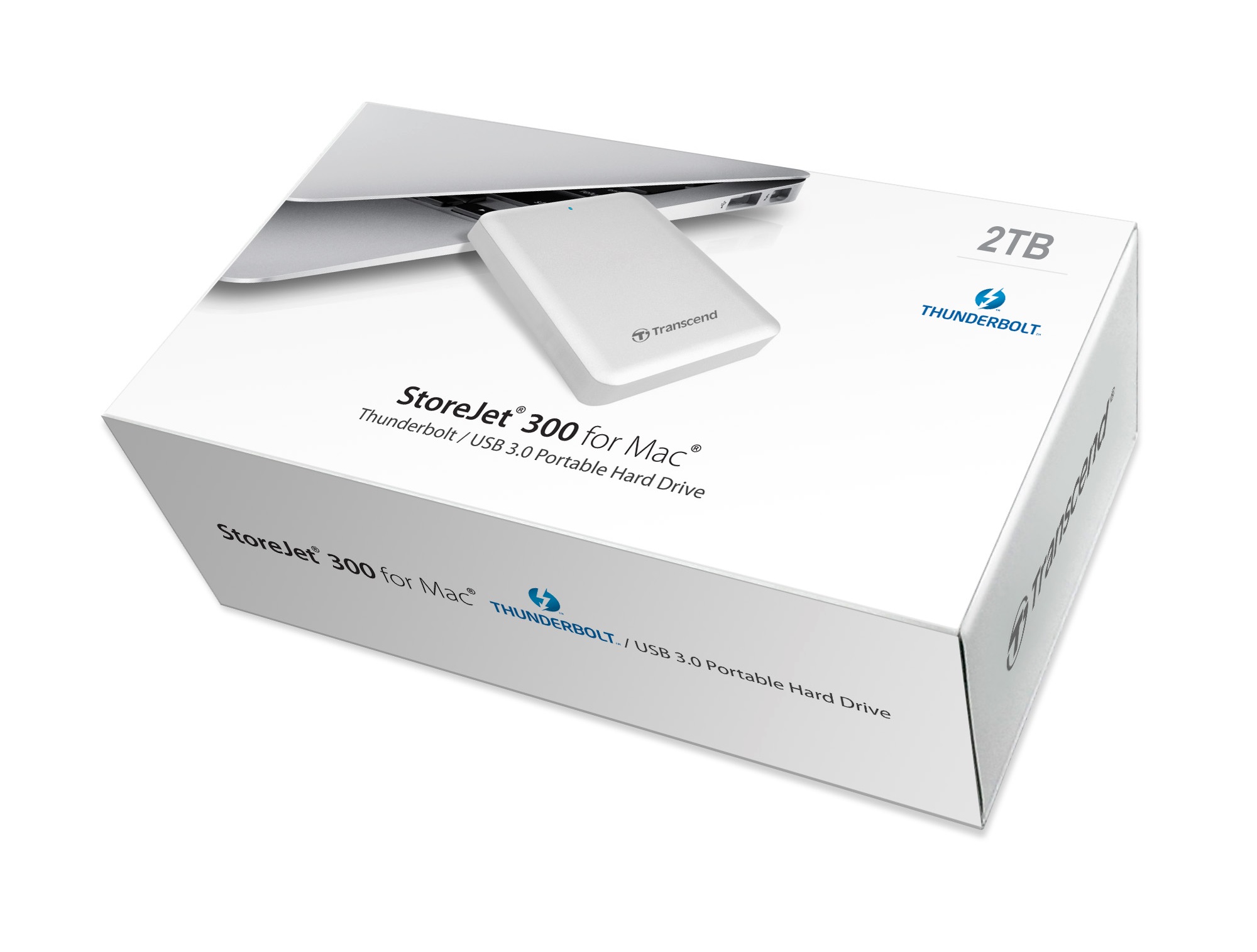 2TB Transcend StoreJet 300 Portable HDD with Thunderbolt and USB3.0 ...