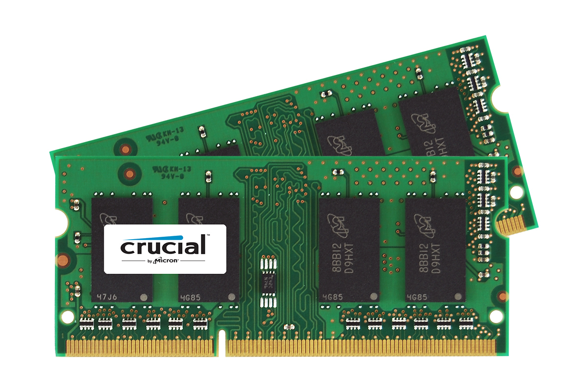 16GB Crucial DDR3 SO-DIMM PC3-12800 1600MHz CL11 1.35V Dual Memory Kit ...