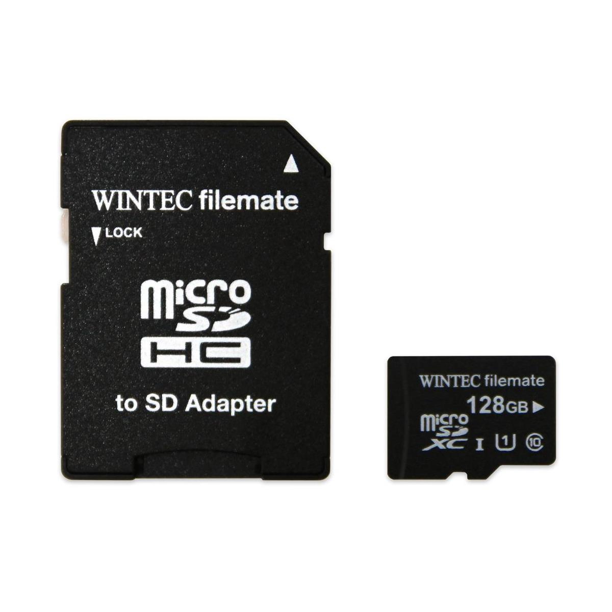 128GB Wintec microSDXC Professional Plus UHS-I CL10 Mobile Phone Memory ...