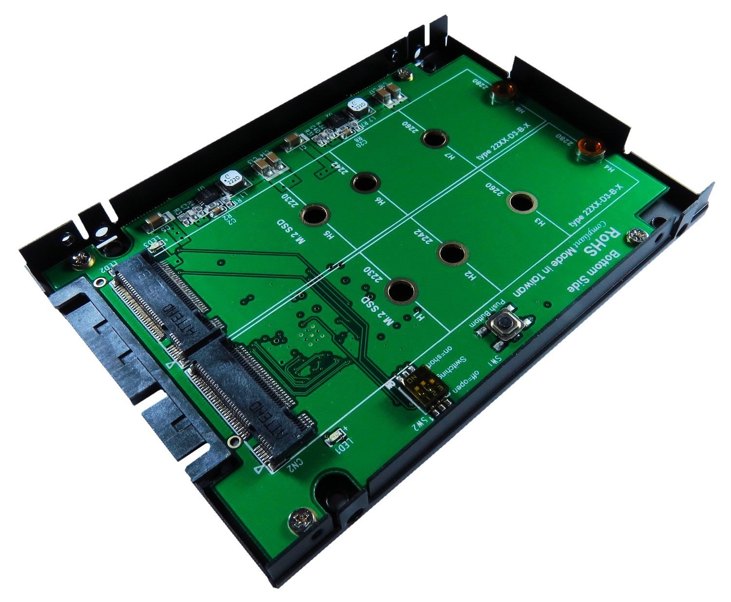 ZTC RAID Series M.2 NGFF to SATA III 2.5-inch Enclosure Board. Supports ...